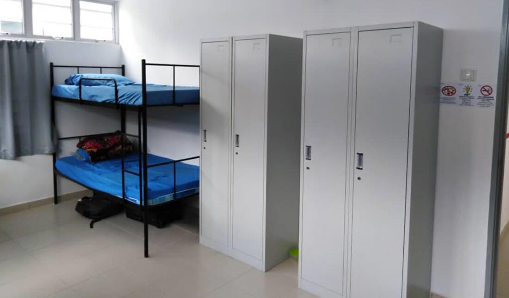 Metal Single or Double Bed, Bedframe, Steel Locker for Dormitory & Hostel